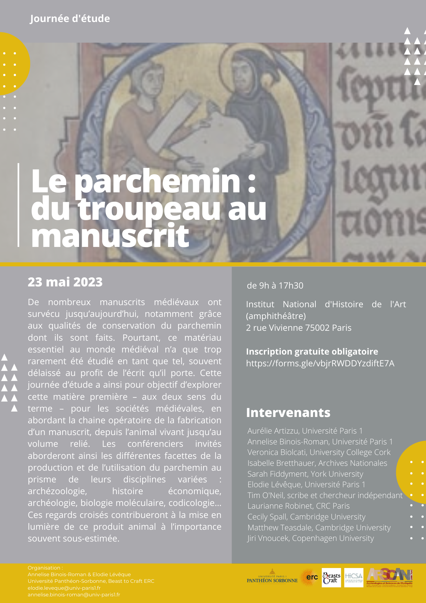 Le parchemin : matière première, du troupeau au manuscrit | HICSA